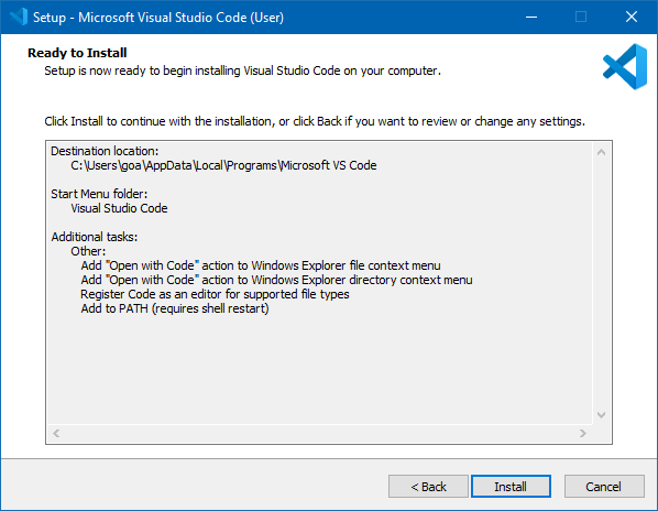 Install Visual Studio Code – GOA Systems
